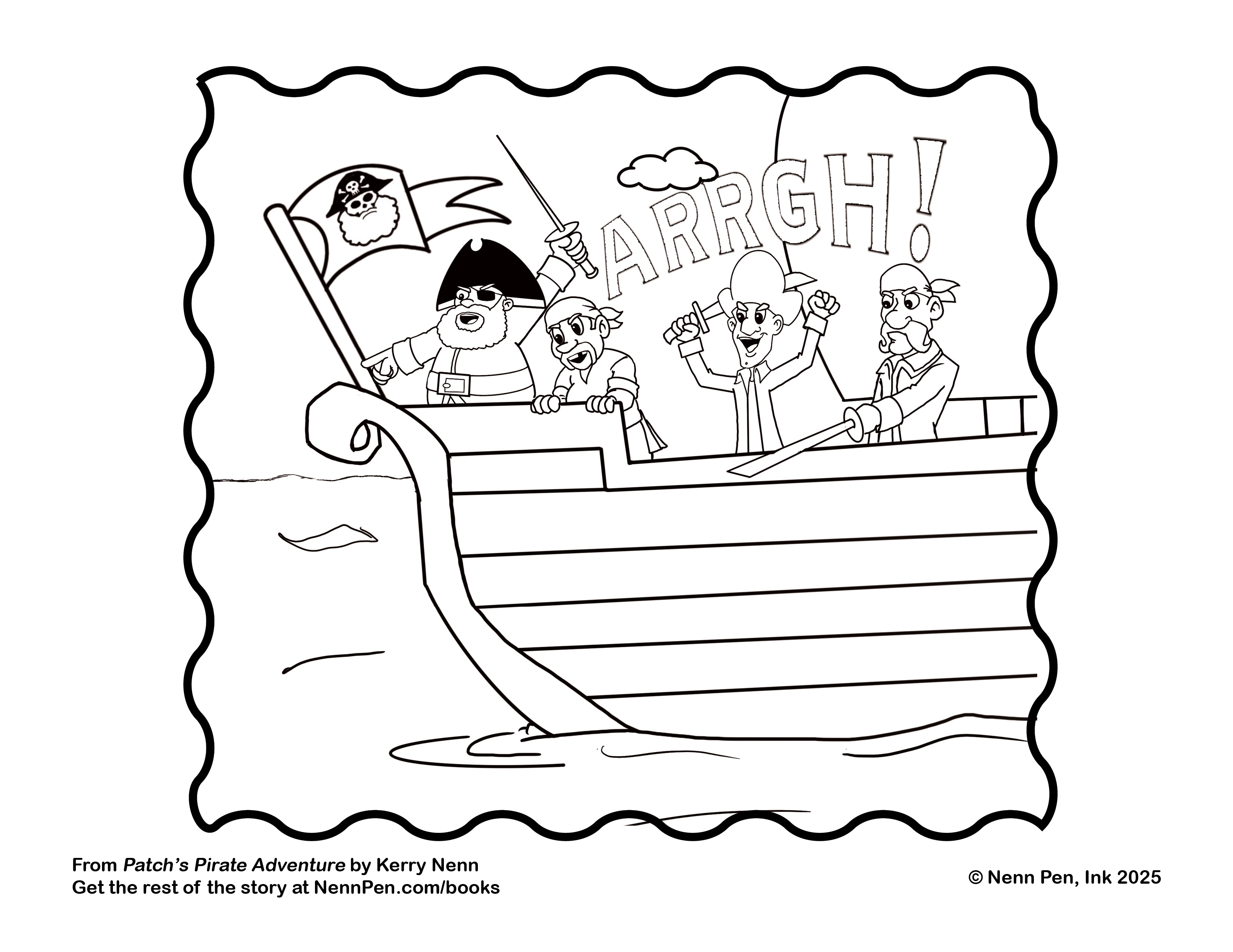 Patch’s Pirate Adventure coloring page Arrgh